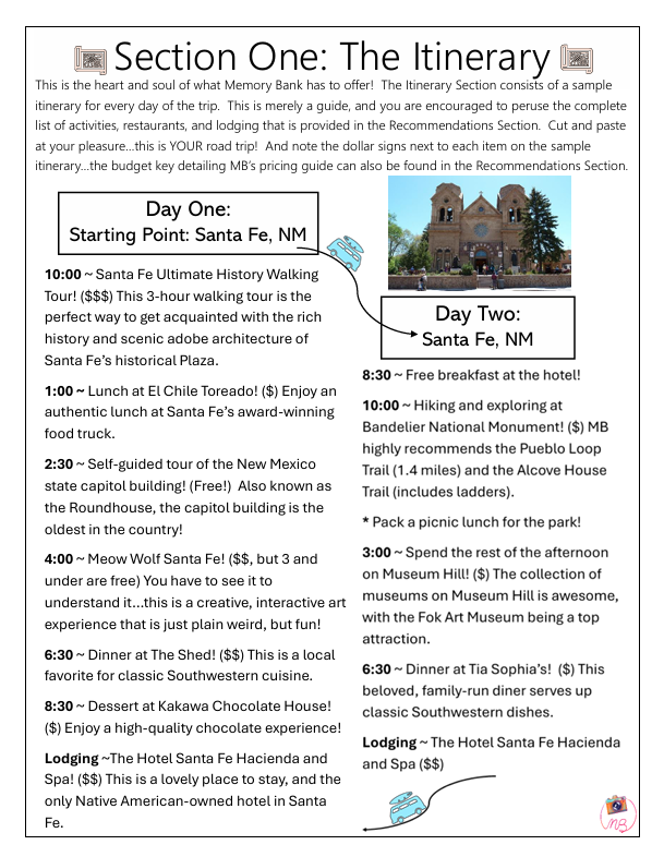 New Mexico Road Trip Plan